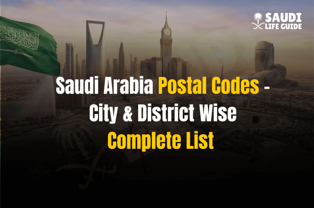 Saudi Arabia Postal Codes 2026 – City & District Wise ZIP Code Guide